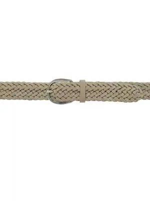 ORTIGNI Braided Leather Belt - Neutrals