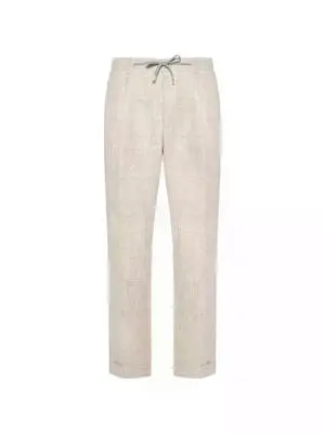 BARBA NAPOLI Drawstring Trousers - Neutrals