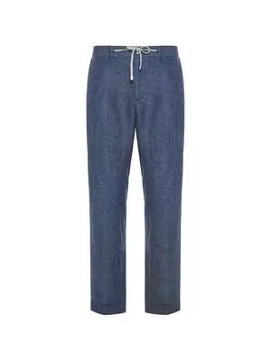 BARBA NAPOLI Drawstring Trousers - Blue