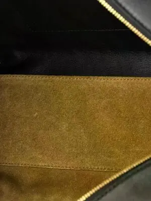 Loewe Amazona 28 Satchel Leather And Jacquard Canvas - Black