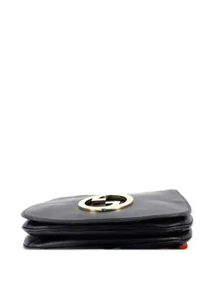 Gucci Web Blondie Flap Bag Leather Medium Shoulder Bag