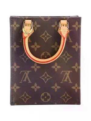 LOUIS VUITTON Petit Sac Plat Bag Monogram Canvas - Brown