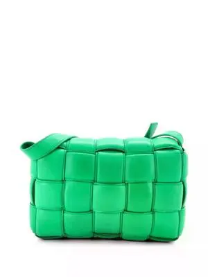 Bottega Veneta Cassette Padded Maxi Intrecciato Leather Crossbody Bag - Green