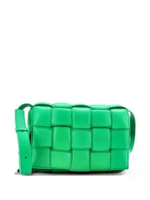 Bottega Veneta Cassette Padded Maxi Intrecciato Leather Crossbody Bag - Green