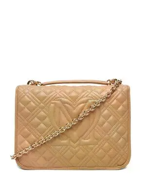 Moschino Quilted Chain Crossbody Bag - Neutrals