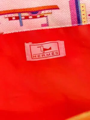 Hermès Petit Chartier Nappy Bag Printed Toile Large Tote