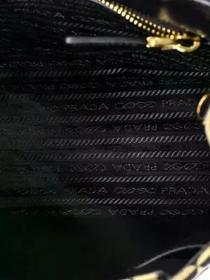 Prada Symbole Shopper Jacquard Small Tote Bag - Black