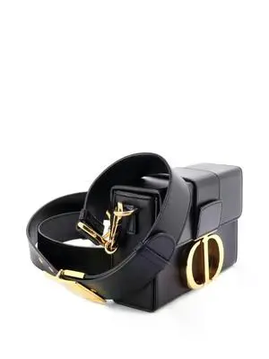 Dior 30 Montaigne Box Bag Leather Crossbody - Black