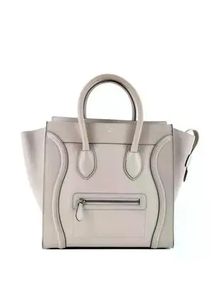 Celine Luggage Bag Mini Tote Bag Smooth Leather - Grey