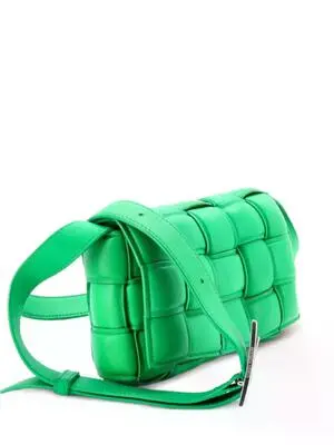 Bottega Veneta Cassette Padded Maxi Intrecciato Leather Crossbody Bag - Green