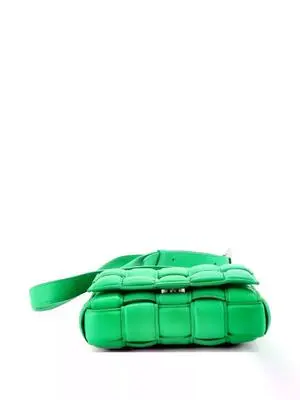 Bottega Veneta Cassette Padded Maxi Intrecciato Leather Crossbody Bag - Green