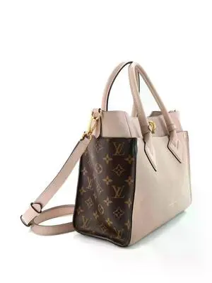 LOUIS VUITTON On My Side Leather With Monogram Canvas Mm Tote Bag - Brown