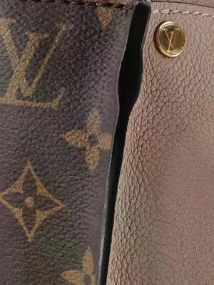 LOUIS VUITTON On My Side Leather With Monogram Canvas Mm Tote Bag - Brown
