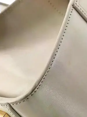 Saint Laurent Manhattan Nano Leather Shoulder Bag - White