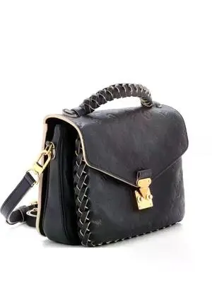LOUIS VUITTON Pochette Metis Monogram Empreinte Leather Crossbody Bag Braided Handle