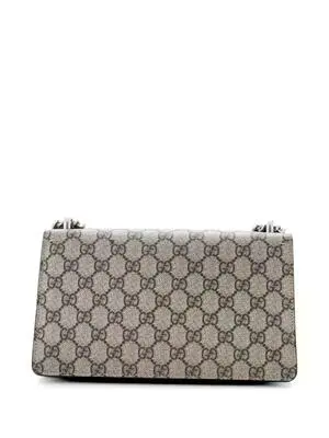 Gucci Dionysus Gg Coated Canvas Small Shoulder Bag With Crystal Embellished Metal - Brown