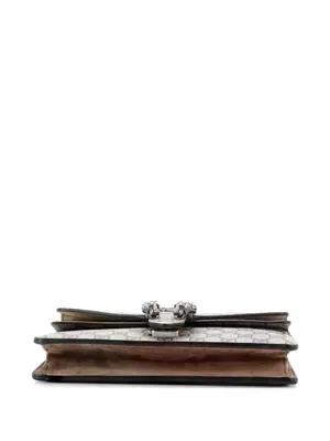 Gucci Dionysus Gg Coated Canvas Small Shoulder Bag With Crystal Embellished Metal - Brown