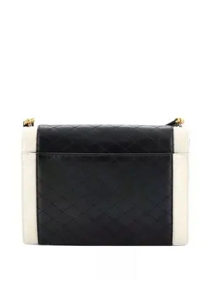 Saint Laurent Gaby Envelope Satchel Quilted Leather Crossbody Bag - Black