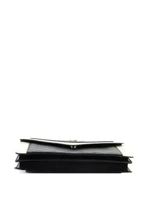 Saint Laurent Gaby Envelope Satchel Quilted Leather Crossbody Bag - Black