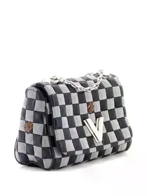 LOUIS VUITTON Twist Handbag Damier Quilted Calf Leather Bb - Black