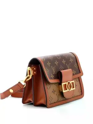 LOUIS VUITTON Dauphine Shoulder Bag Reverse Monogram Canvas Mini Crossbody Bag - Brown