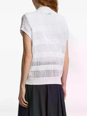 Peserico Open Knit Knitwear With Zip Fastening