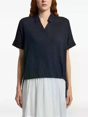 Peserico V-neck Drawstring Top