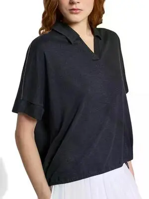 Peserico V-neck Drawstring Top