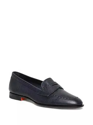 Santoni Round-toe Penny Loafers - Blue