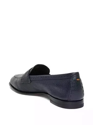Santoni Round-toe Penny Loafers - Blue