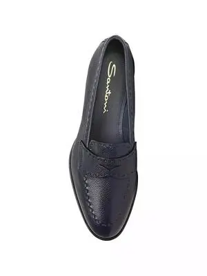 Santoni Round-toe Penny Loafers - Blue