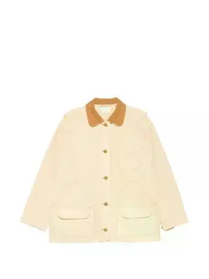 DÔEN Pascual Contrast-collar Coat - Yellow
