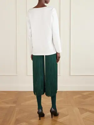 Alaïa Cotton-jersey Long-sleeve T-shirt - White