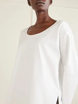 Alaïa Cotton-jersey Long-sleeve T-shirt - White