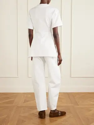 Alaïa Pleated Cotton-jersey T-shirt