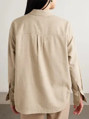LA LIGNE Ewan Cotton-blend Flannel Shirt