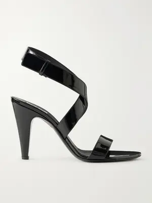 Alaïa 90 Leather Sandals - Black