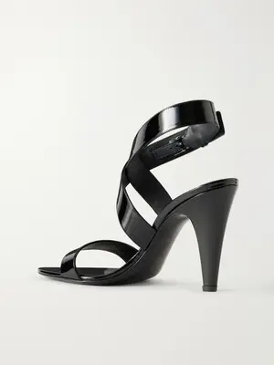 Alaïa 90 Leather Sandals - Black
