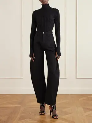 Alaïa 90 Leather Sandals - Black