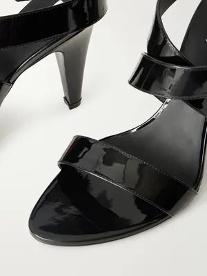Alaïa 90 Leather Sandals - Black