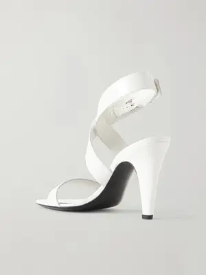 Alaïa 90 Leather Sandals - White