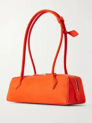 Alaïa Le Teckel Medium Nubuck Shoulder Bag - Orange