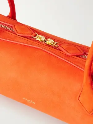 Alaïa Le Teckel Medium Nubuck Shoulder Bag - Orange