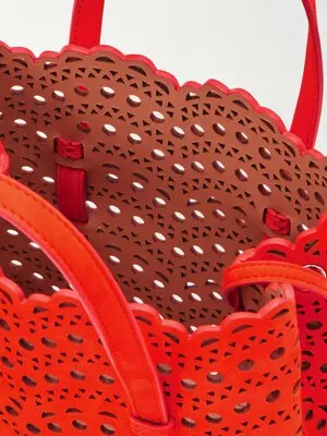 Alaïa Mina 20 Laser-cut Leather Tote - Orange