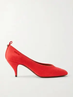 Versace Tina 65mm Denim Pumps - Red