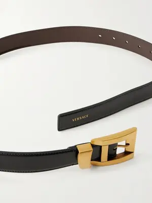 Versace Calfskin Leather Belt - Black