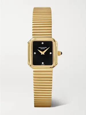 STEPHANIE WINDSOR Patek Philippe Vintage 1980s Gondolo 18-karat Onyx And Diamond Watch - Gold