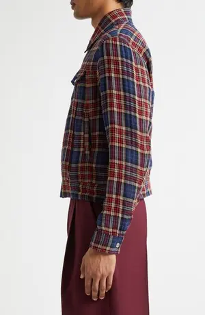 STOCKHOLM SURFBOARD CLUB Terrence Plaid Trucker Jacket
