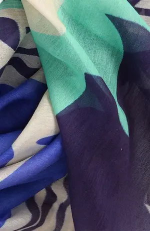 Echo Escape Print Cotton & Silk Square Scarf