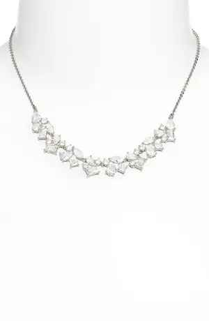 Nordstrom Cubic Zirconia Cluster Necklace